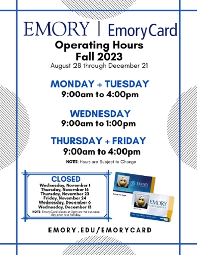 Emory Card | Emory University | Atlanta GA
