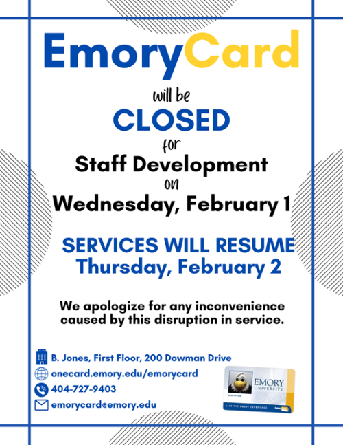 Emory Card | Emory University | Atlanta GA