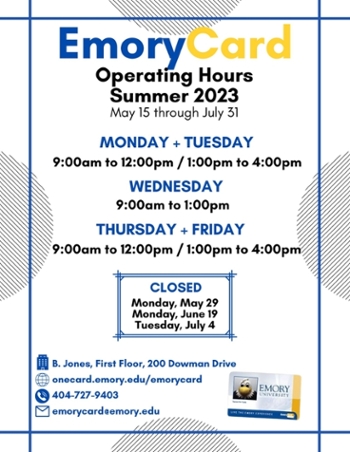 Emory Card | Emory University | Atlanta GA